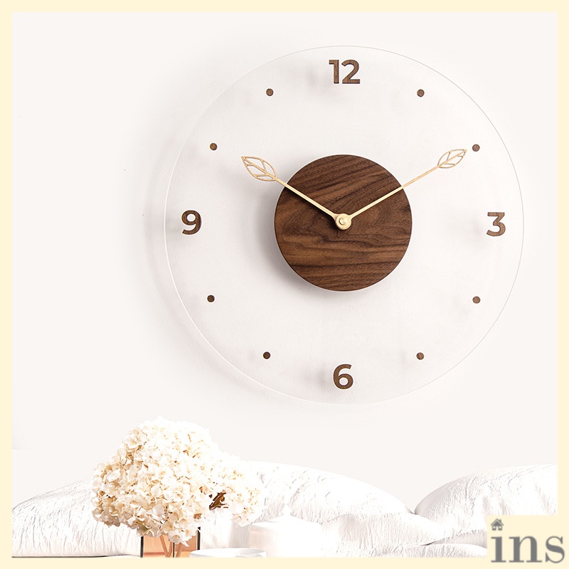 Ins Nordic Minimalist Style Wooden Wood Wall Clock | Shopee Philippines