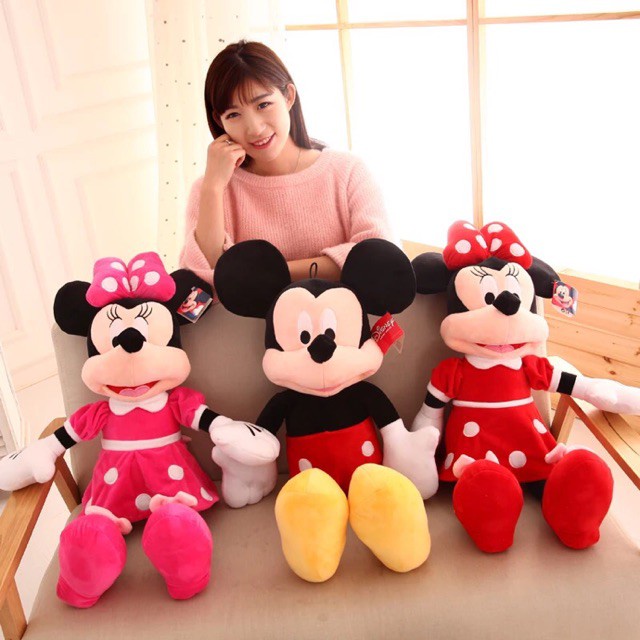 【Ready Stock！！】HUGGABLE MICKEY and MINNIE MOUSE STUFF TOY Gift | Shopee ...