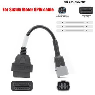 Motorcycle Cable for Suzuki 6pin adapter to 16pin OBD2 Connector for ...