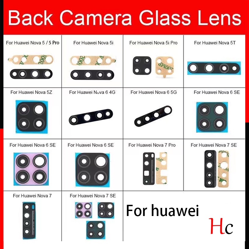 New High Quality Rear Back Camera Glass Lens For Huawei Nova 5 5i 5T 5Z ...