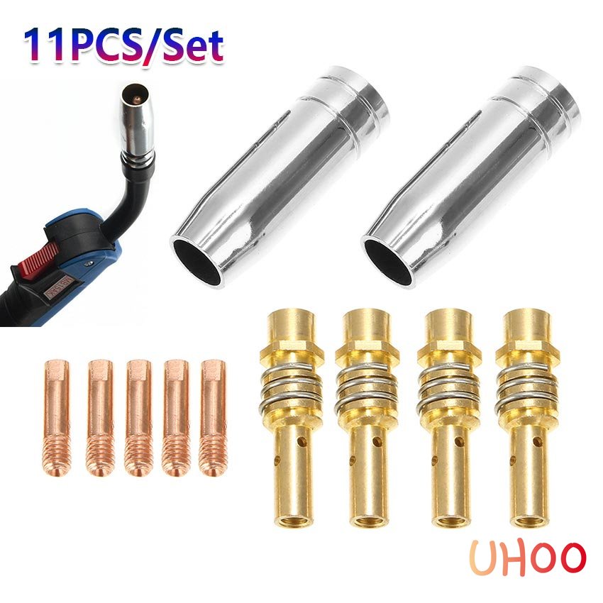 11pcs Welding Torch Nozzle 12mm Conductive Tip Welding Nozzle Contact Tip for 15AK MIG/MAG ...
