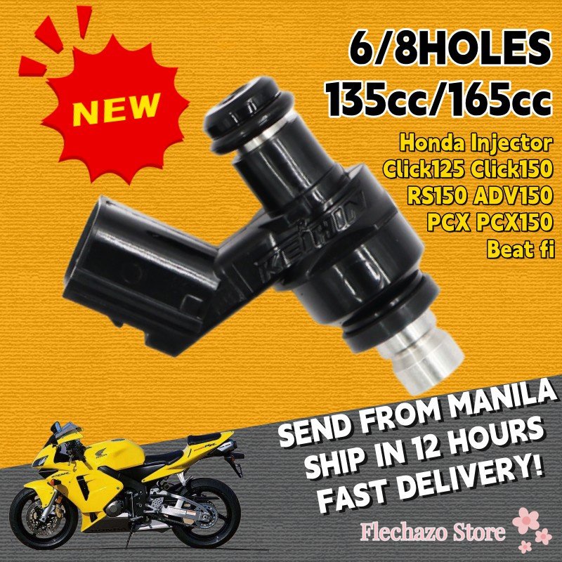 6/8 Holes Fuel Injector for Motorcycle Honda RS150 ADV150 Click125 150 ...