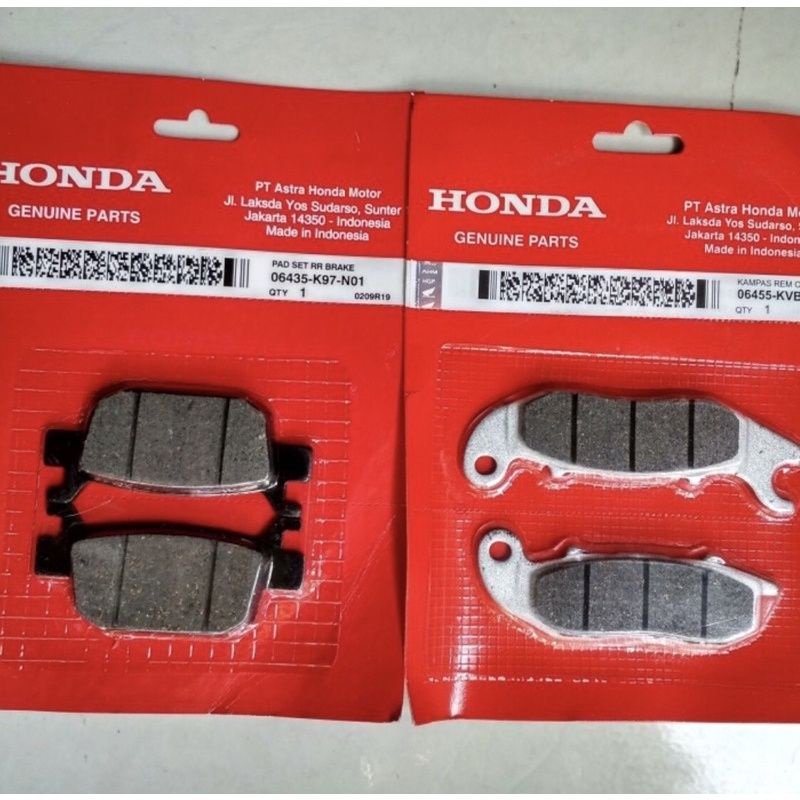 HONDA ADV 150 BRAKE PAD SET GENUINE (FRONT & REAR) | Shopee Philippines