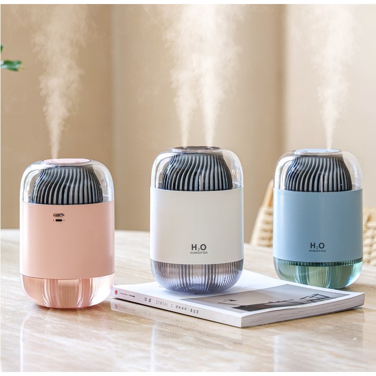 Wireless Humidifier 1L Large Capacity Double Nozzle Water Diffuser ...