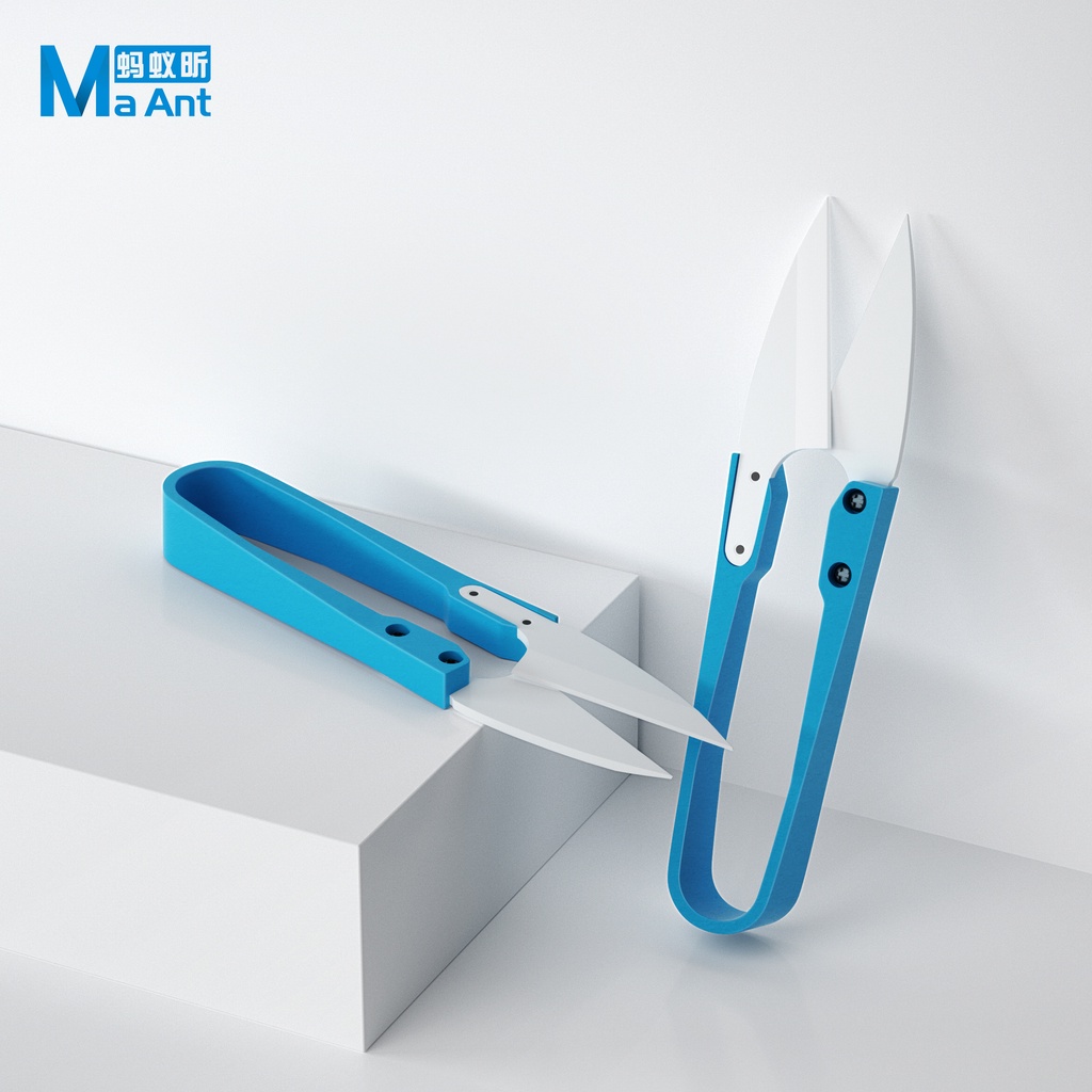 MaAnt Insulated Blue Ceramic U-shear Scissors | Shopee Philippines
