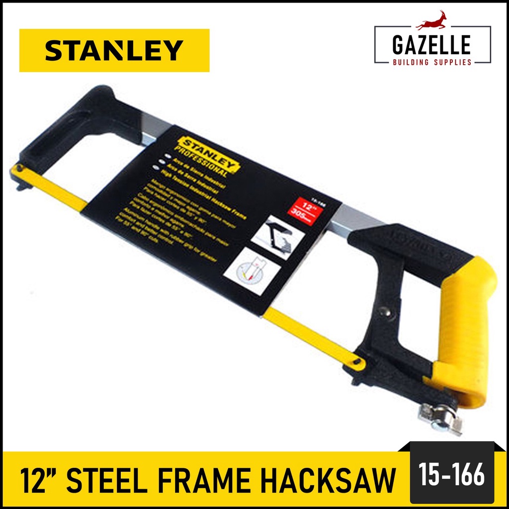 Stanley Hacksaw with Steel Frame Aluminum Handle 12" Blade - 15-166 / 15-565 / 15-113 | Shopee ...