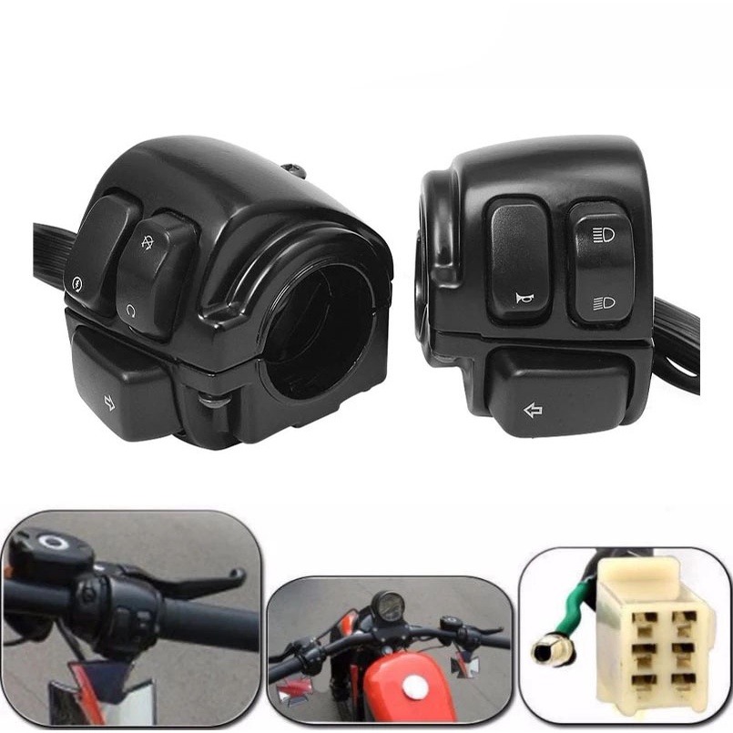 1" 25mm Aluminum Motorcycle Handlebar Control Switches Kill Start Turn ...