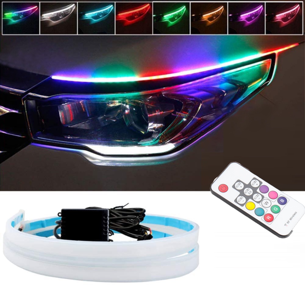 2 pieces LED DRL Car Daytime Running Light Flexible Waterproof Strip By ...