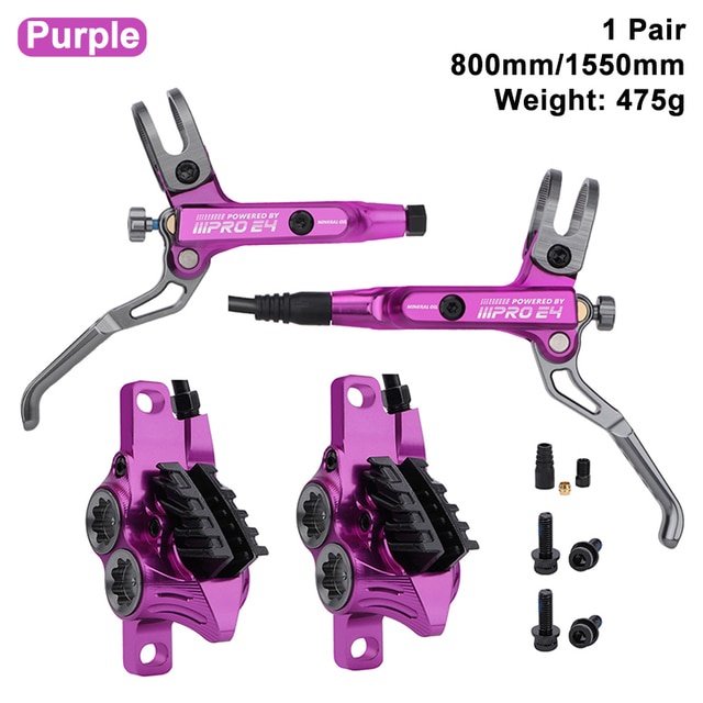 Bicycle Hydraulic Disc Brake 4 Piston MTB Brake Caliper IIIPRO E4 Mountain Bike Brake Oil ...