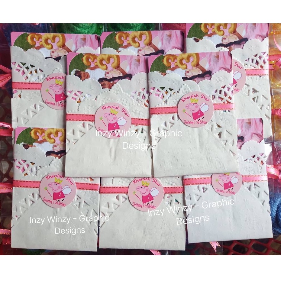 Peppa pig pull out Invitation | Shopee Philippines