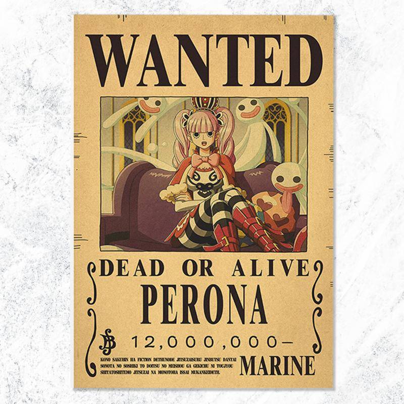 New Edition One Piece Poster PERONA One Piece Wanted Posters 28.5x42cm ...