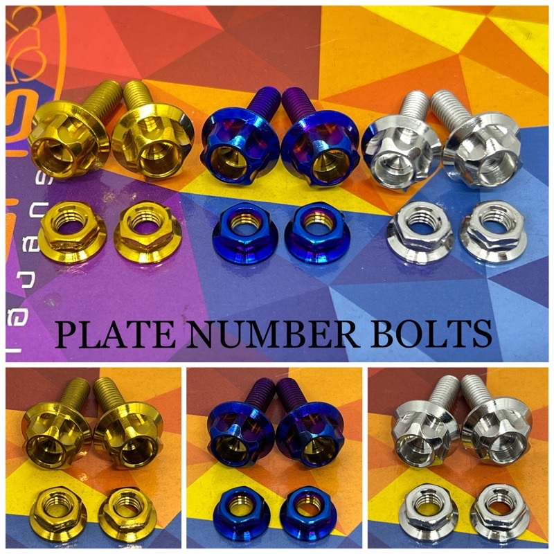 CNC Plate Number Bolts (SOLD BY PAIR) | Shopee Philippines