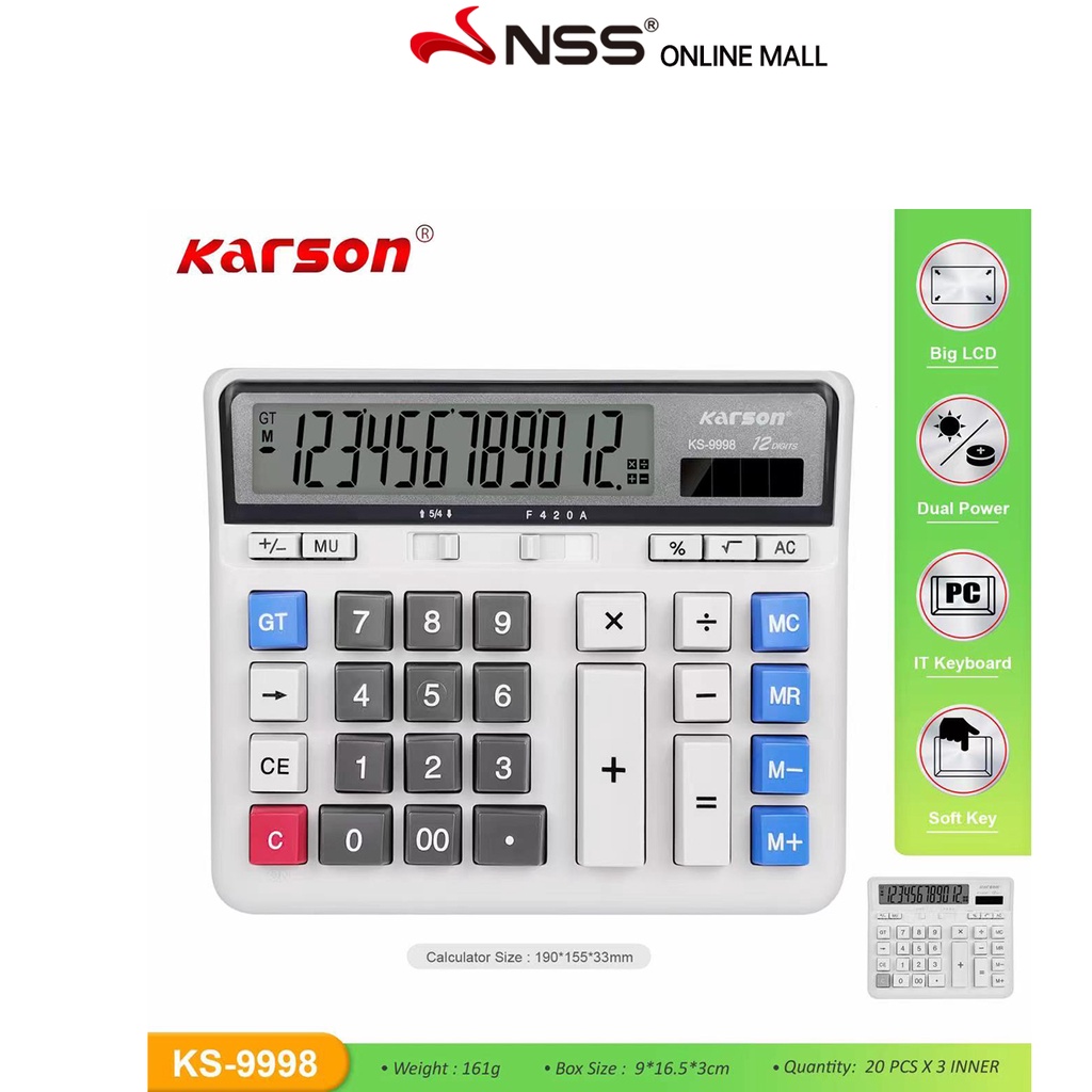 Basic Office Calculators Standard Function Desktop Calculator Large ...