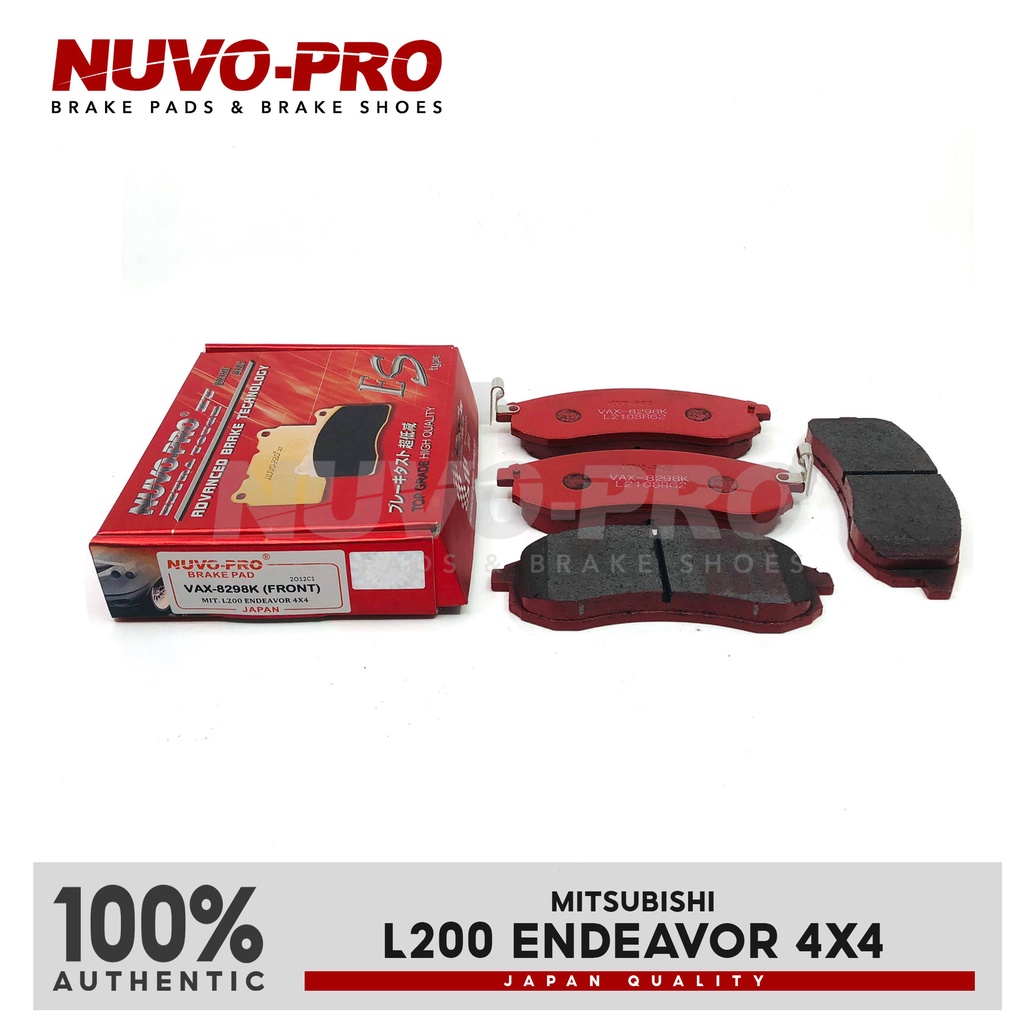 Nuvo-Pro Brake Pad Front Mitsubishi L200 Endeavor 4X4 VAX-8298K SET ...