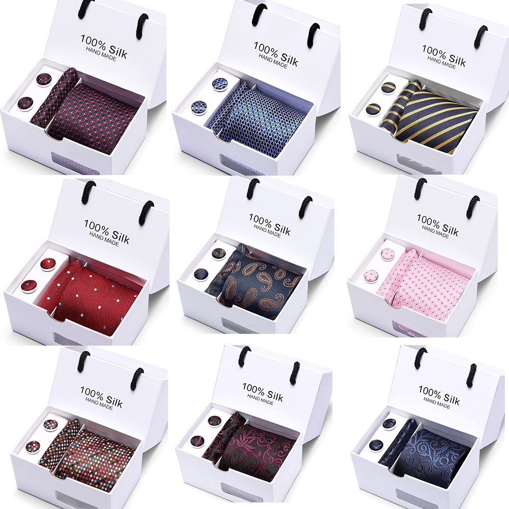 Men Tie Ready Stock Gift Box 5-Piece Set Group Business Formal Wear ...