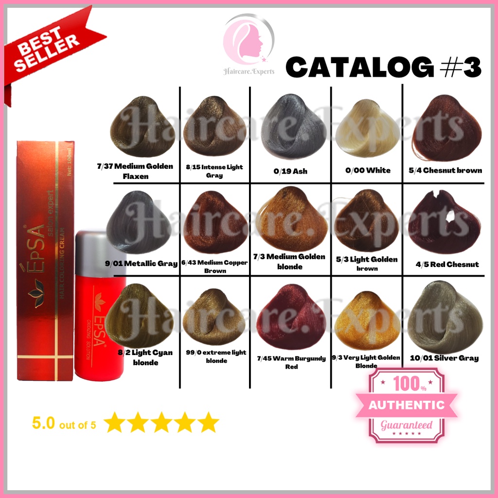 Epsa Hair Color Hair Coloring Cream Hair Dye W/O Oxidizing Catalog 3 by ...