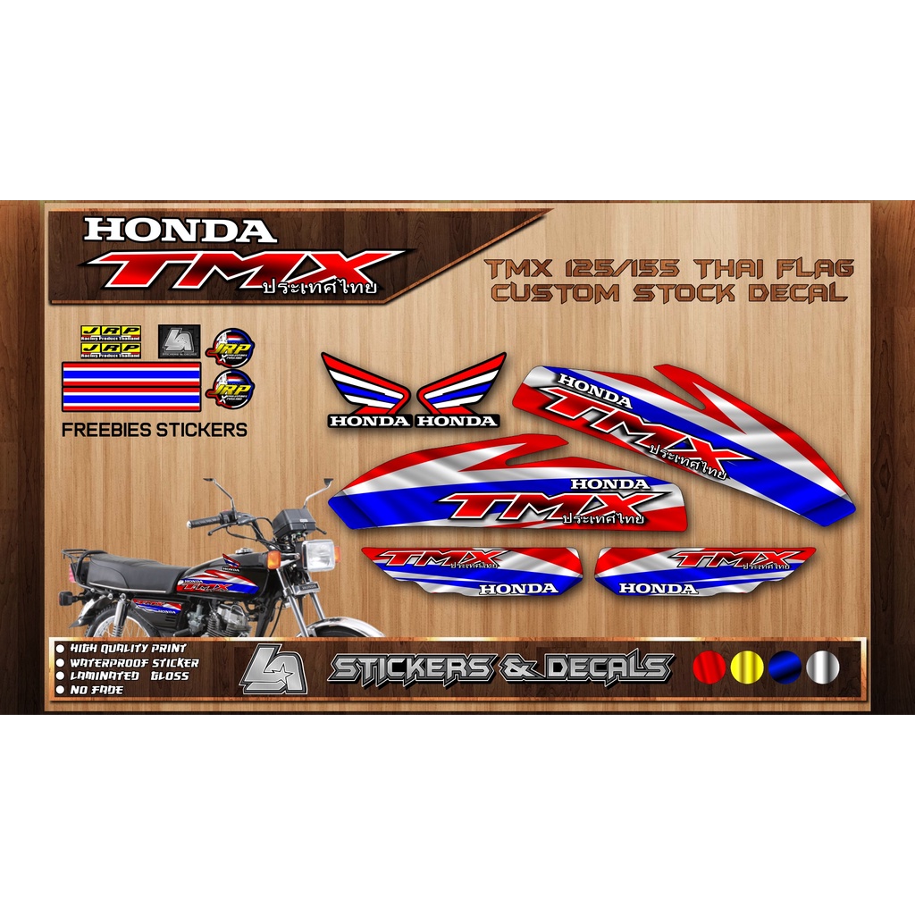 TMX 125/155 THAILAND FLAG CONCEPT DECAL V2 WITH FREEBIES STICKER ...