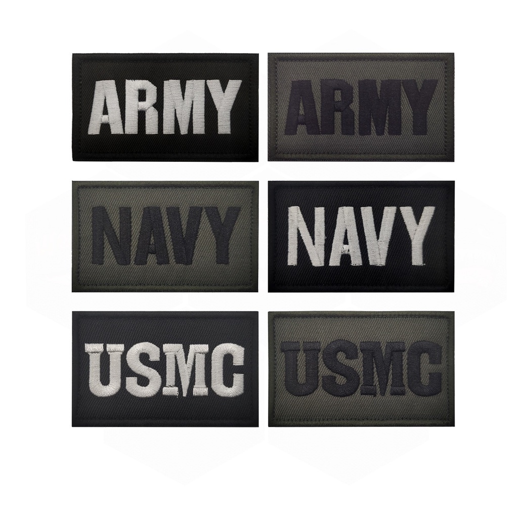 ARMY Military Motif Embroidered Tactical Patches hook loop Badge NAVY ...