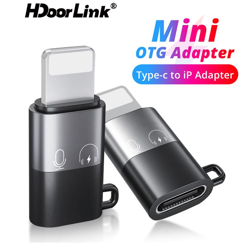 HdoorLink Mini OTG Adapter USB-C Female to Light-ning Male Fast Charger ...