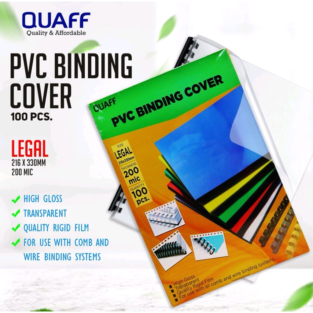 PVC Binding Cover 200micron short / a4 / long (100/pck) || PP Frosted ...