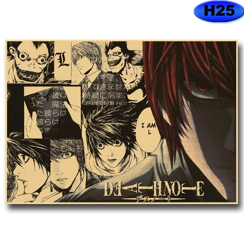 Japanese Anime Death Note Posters Retro Home Wall Decoration Items ...