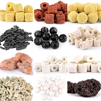 Filter Media for Aquarium[Ceramic, Lava, Porous Rings, Baki Roll ...