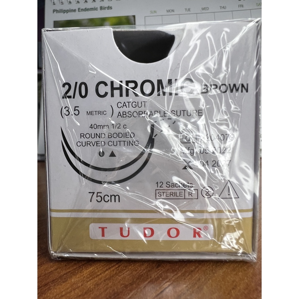 Chromic Catgut Absorbable Suture 0 1.0 2.0 3.0 4.0 Round and Cutting 12 ...