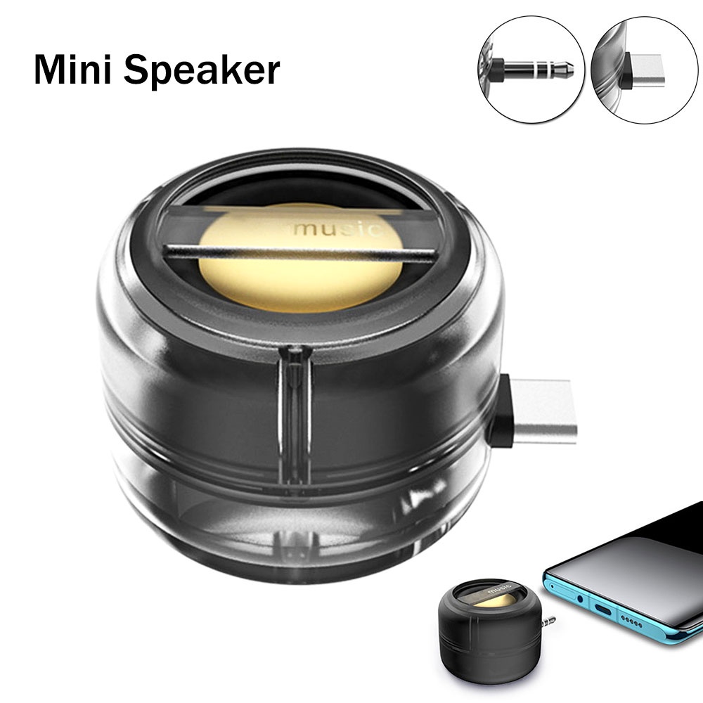 Audio Music Player Mini Portable Speaker with Handsfree 3.5mm Jack Type ...