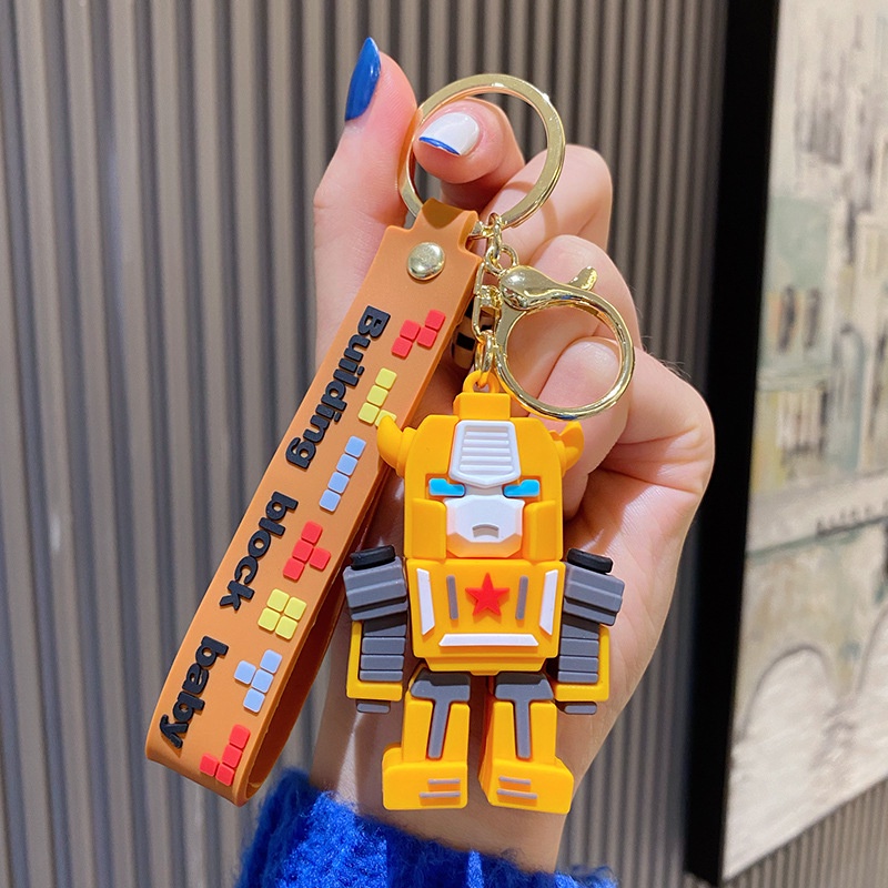 Transformers Building Block Keychain Pendant Trendy Optimus Prime ...