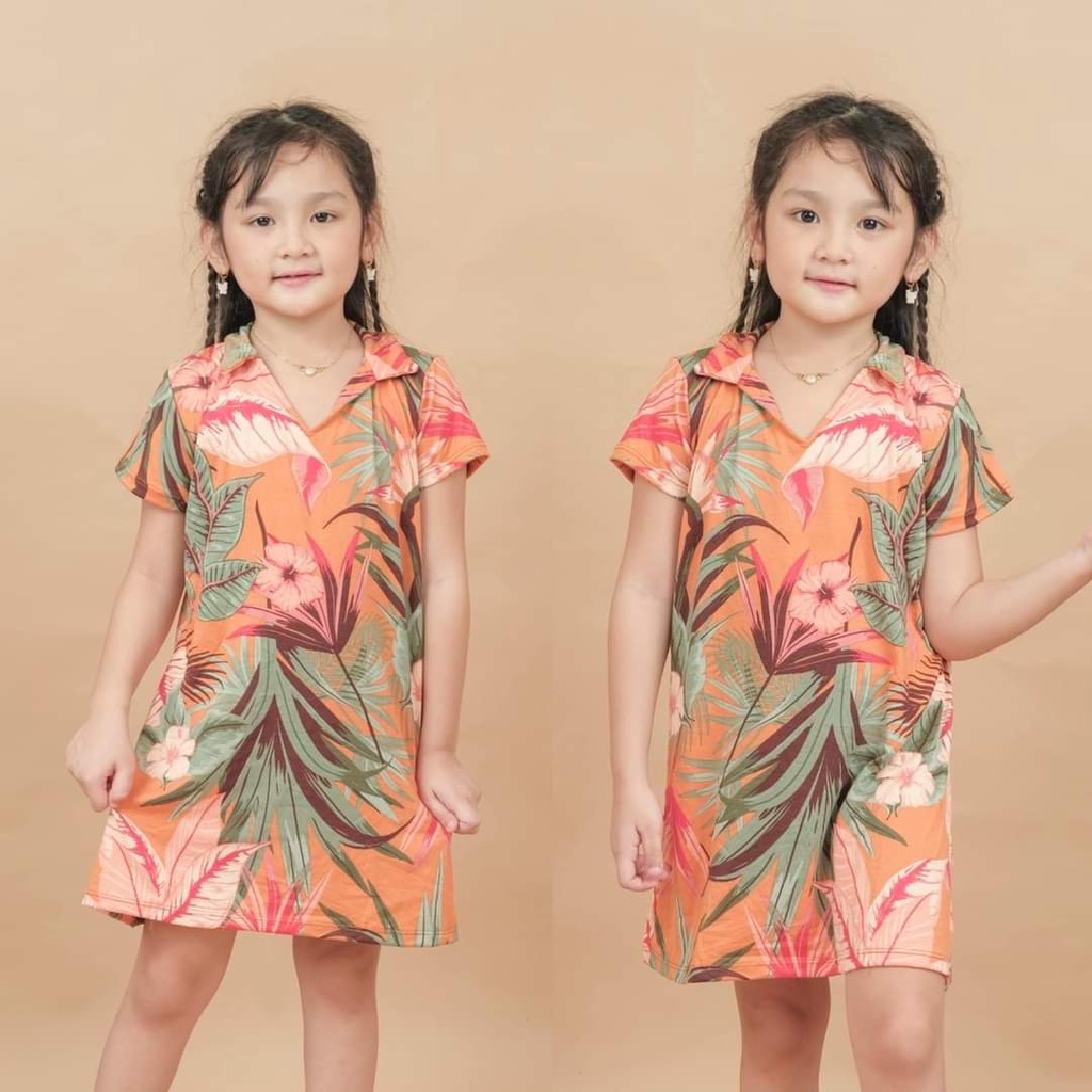 Kids COLLAR Cotton Tshirt Dress 3 to 7yo | Shopee Philippines