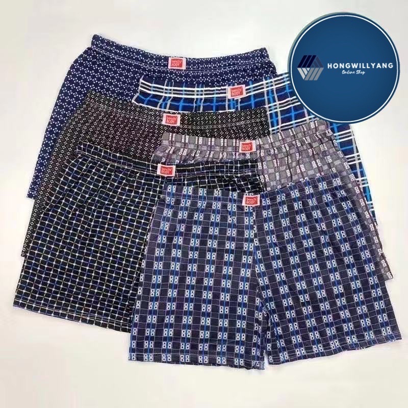 Hongwillyang 3pcs/6pcs Body 100%Cotton Men's Boxer Shorts Adult Plus ...