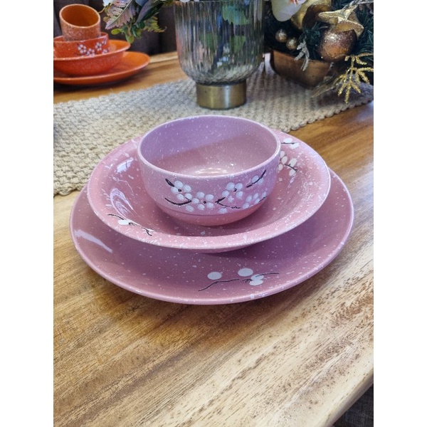 Sakura Plate Ceramic Set and per pc | Shopee Philippines