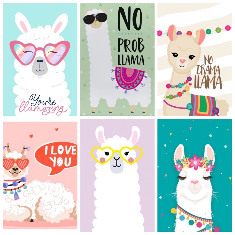 Cute LlamaTheme Wall Decor Design A4 Size Laminated | Shopee Philippines