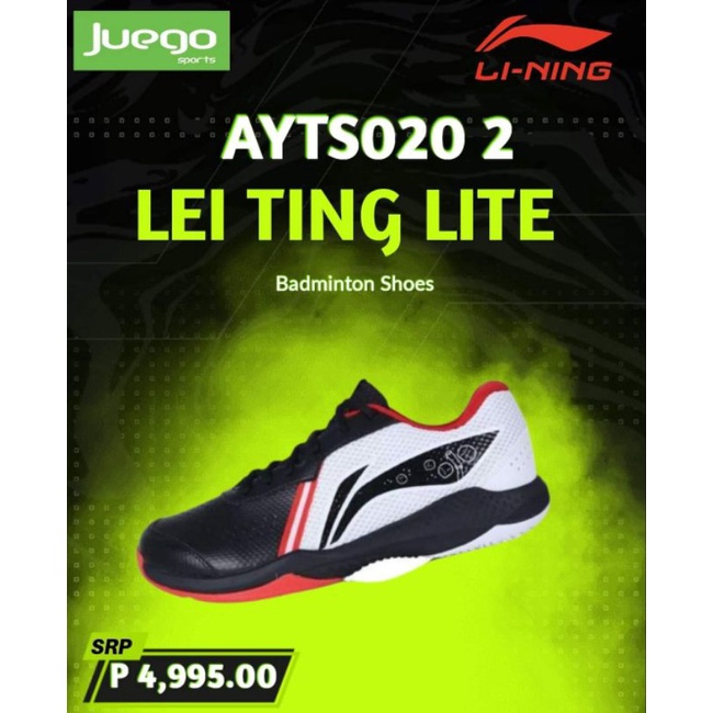 LI-NING LEI TING LITE REDBLACK/WHITE BADMINTON SHOES | Shopee Philippines