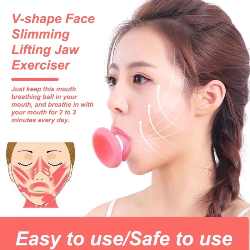 V-shaped silicone face lifter, face trainer, jaw shaper, masseter ...