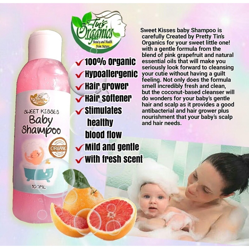 Sweet Kisses Organic Baby Shampoo | Shopee Philippines