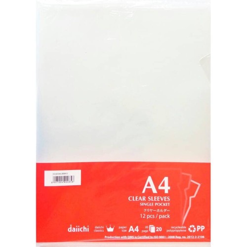 Clear Folder Folder L A4 Daiichi Clear / Clear / Transparent | Shopee ...