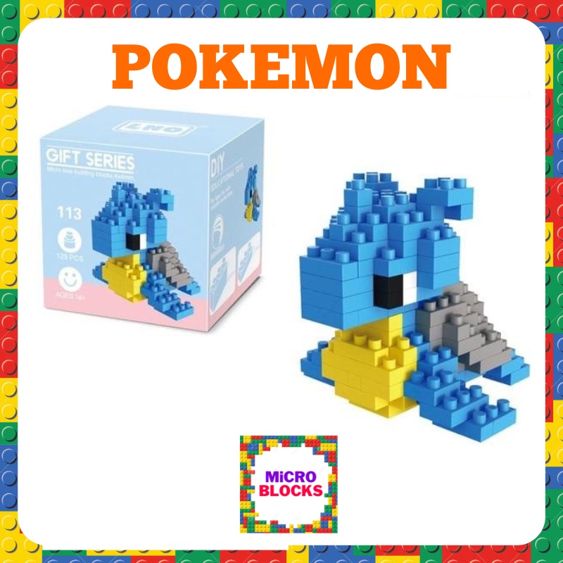Pokemon Micro Blocks - Lapras - Pokemon Collection - Gift Series - Wise ...