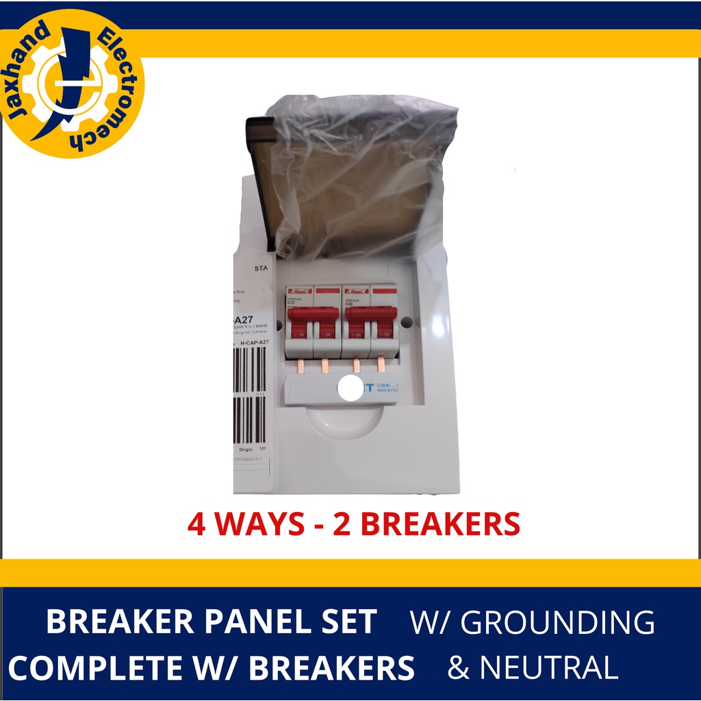 Himel Plastic Enclosure with Breakers 10A to 63A, 2P, Grounding & Comb ...