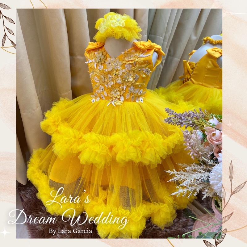 Ribbon Raffles BIRTHDAY/ABAY/PICTORIAL/ Gown for the Baby | Shopee ...