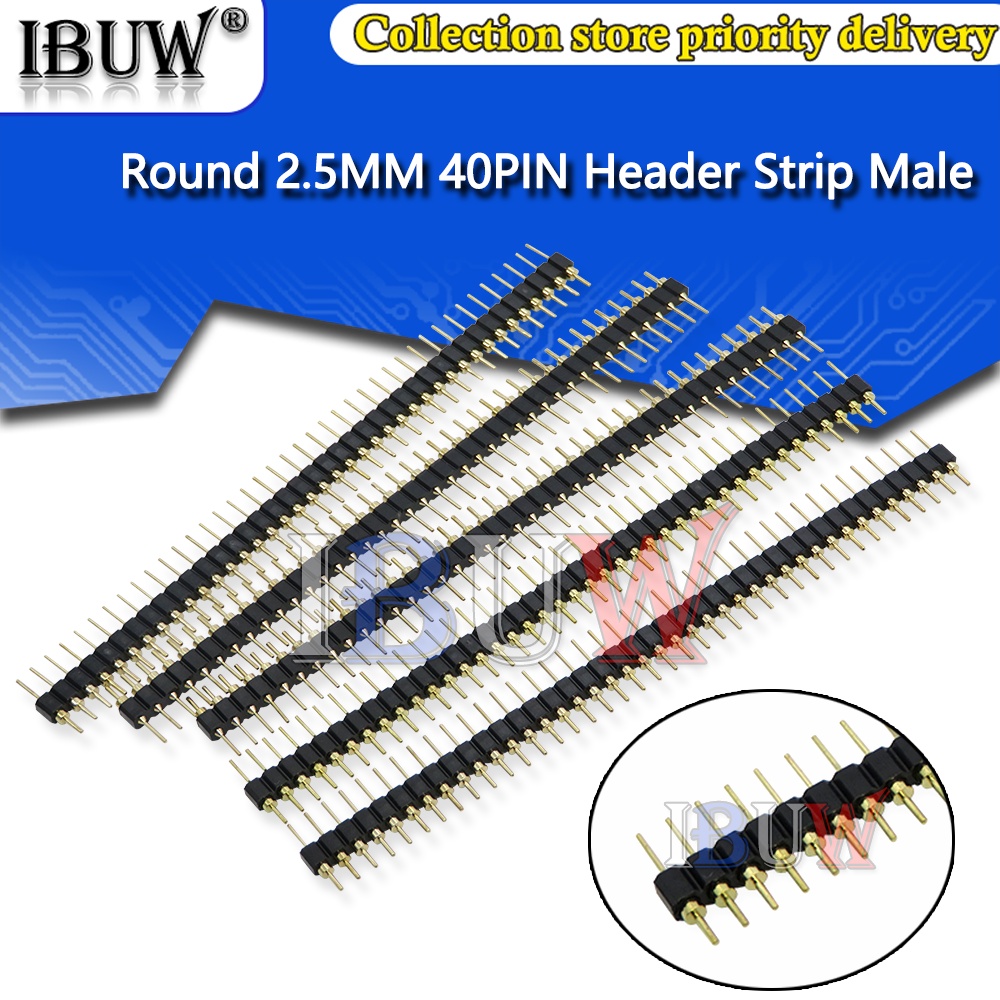5PCS 40P Header Strip Male Header Single Row 40 Pin 2.54mm Pin ...