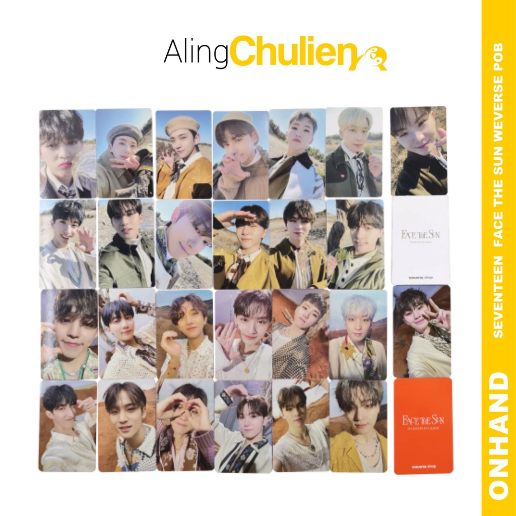 SEVENTEEN Face The Sun Official Weverse POB Fansign Photocard Preorder ...