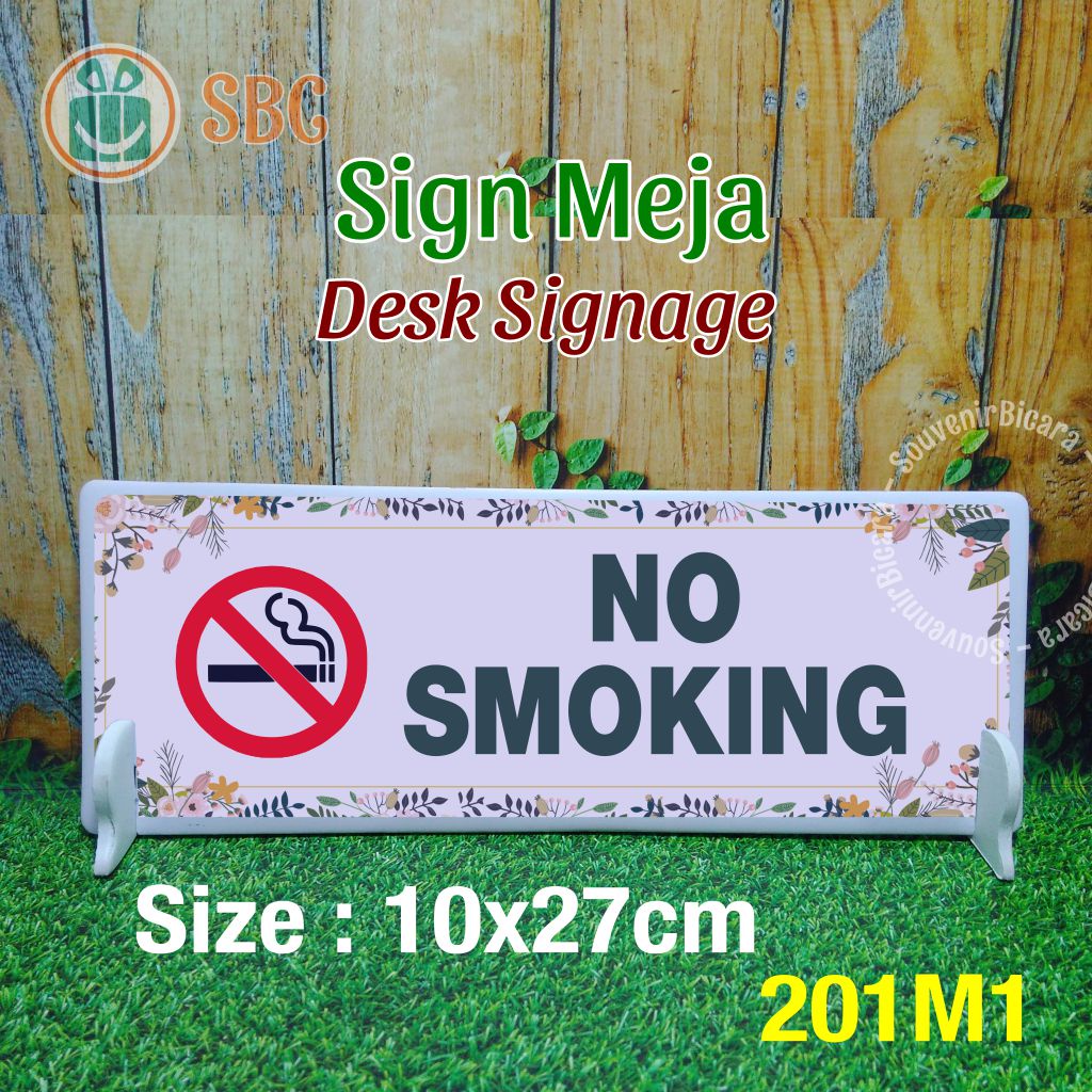 NO SMOKING Table Sign Table Sign Desk Sign 10x27cm Can be CUSTOM ...