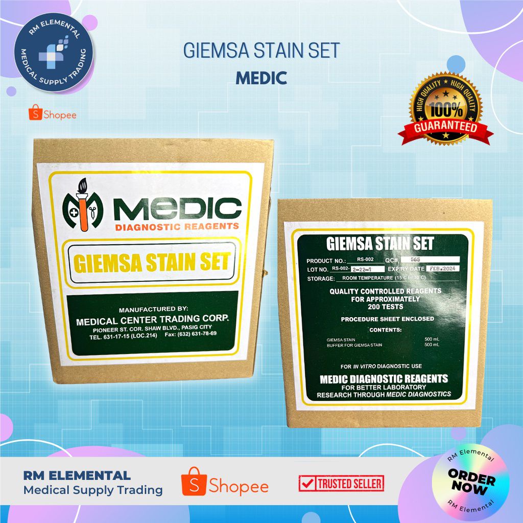 MEDIC Giemsa Stain Set 500ml | Shopee Philippines