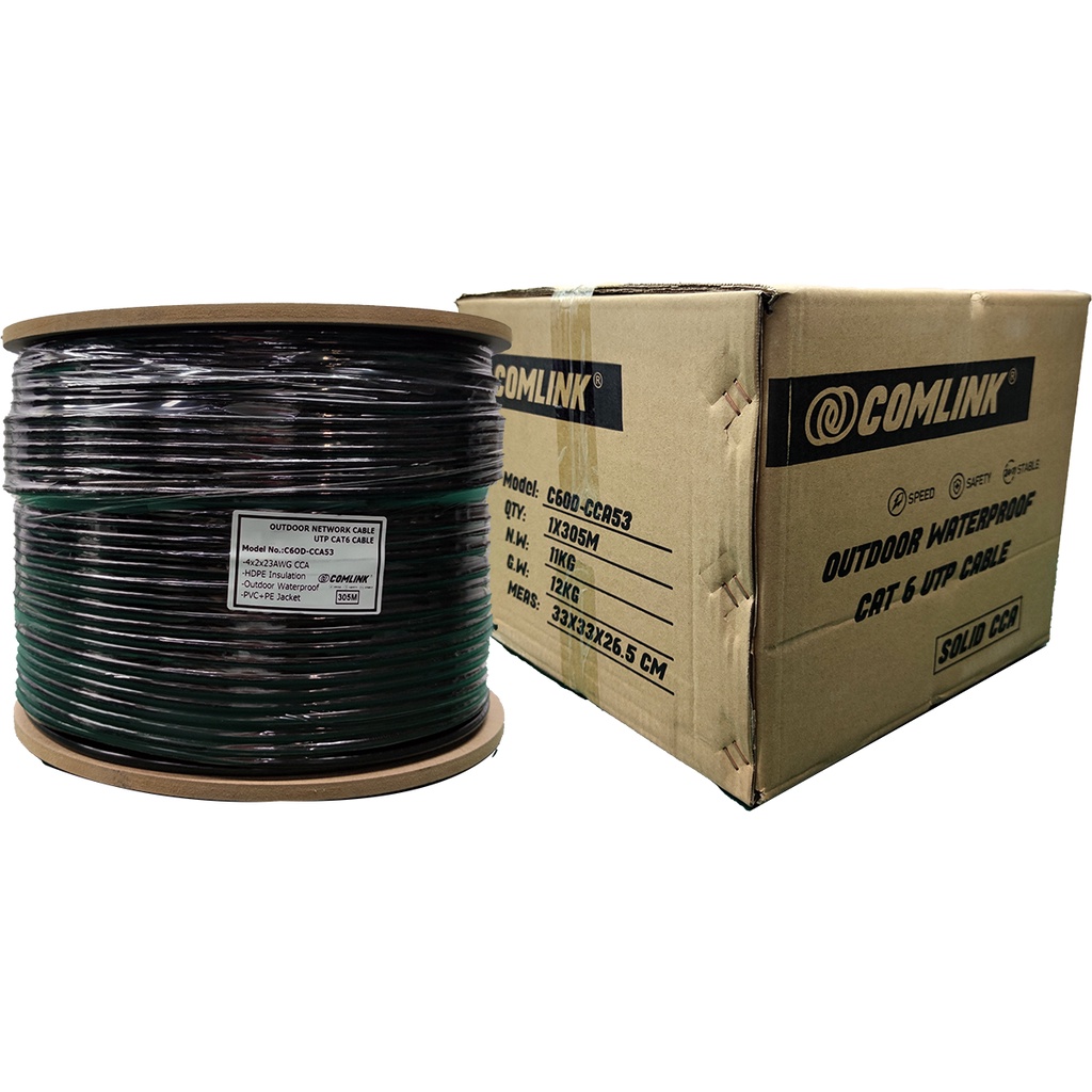 Comlink Outdoor Cat6 Utp Cable 305M Lan Cable | CCA And Pure Copper ...