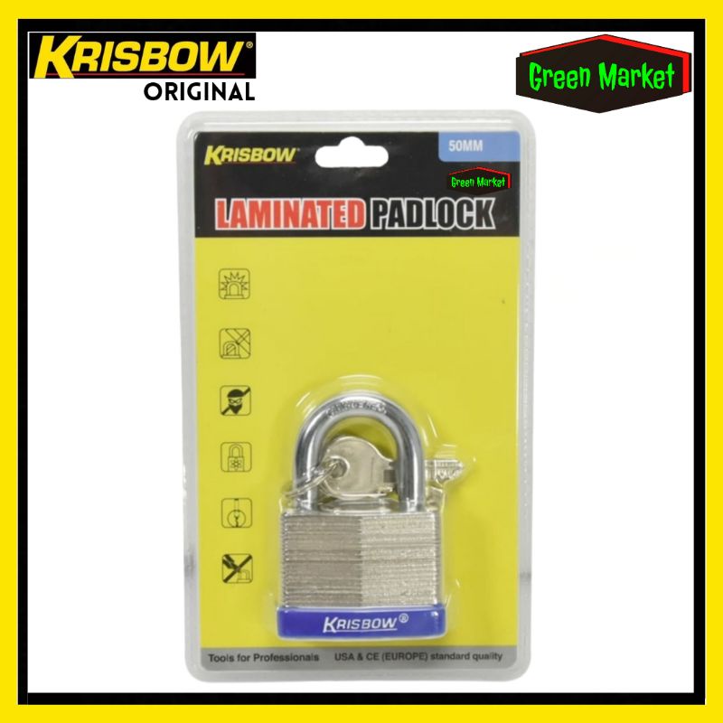 Krisbow 50 mm Laminated Iron Padlock || Krisbow Padlock 50 mm ...