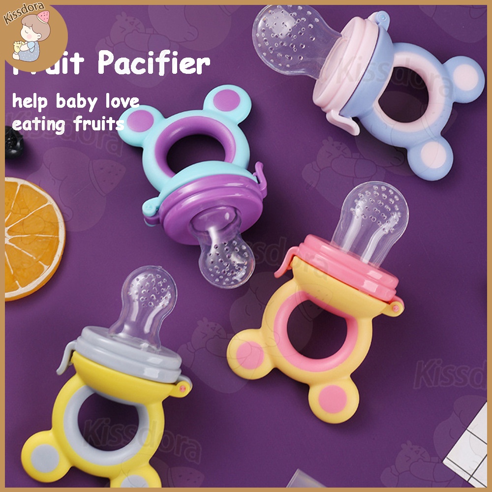 Kissdora BPA free fruit pacifier soft silicone fruit feeder for baby ...