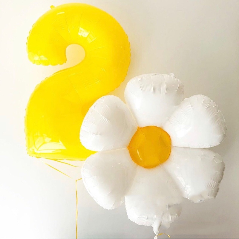 42inch Number Balloon Yellow Digital 1 2 3 4 5 6 7 8 9 0 Children ...