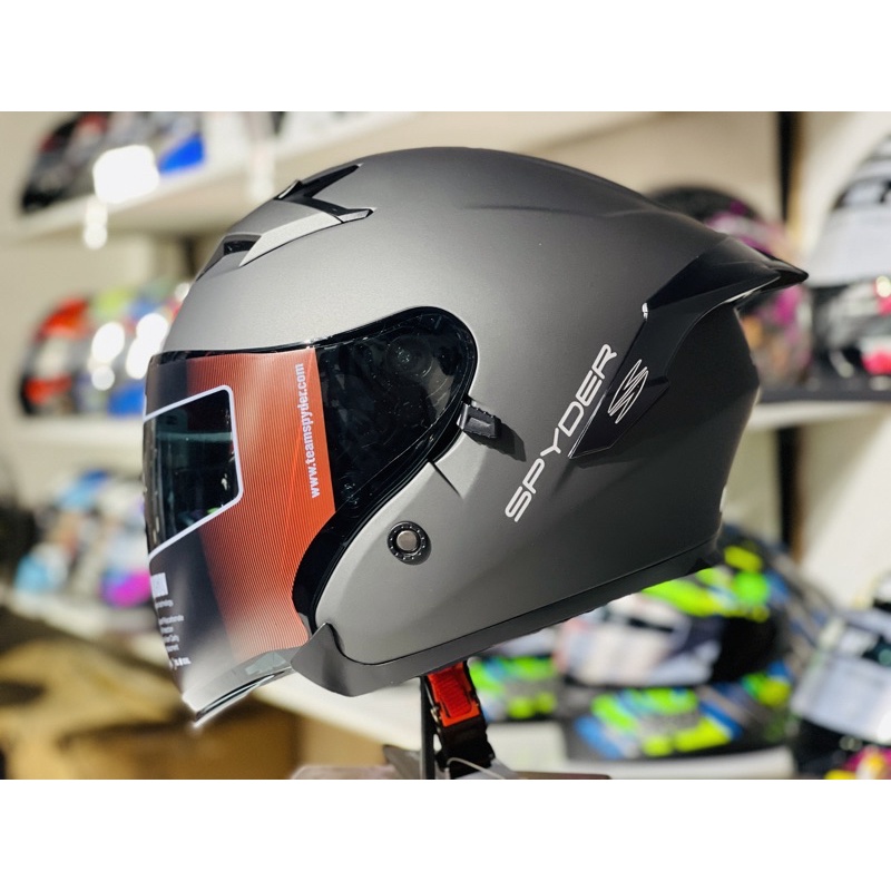 SPYDER FUEL Half-Face Helmet with Dual Visor (Free Clear Visor ...