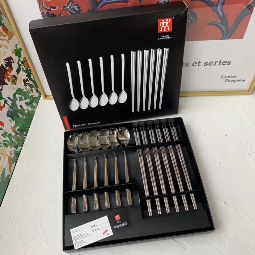 ZWilling High-Grade Chopsticks Spoon STANDLESSSTEEL Set Consists Of ...